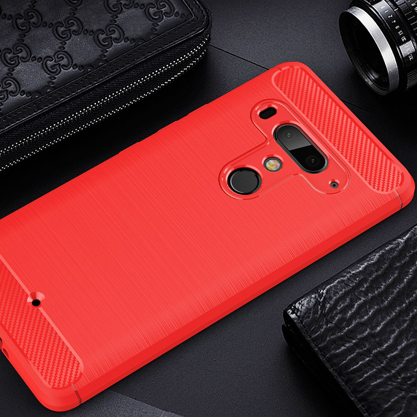 Flexi Slim Carbon Fibre Case for HTC U12+ (Red)